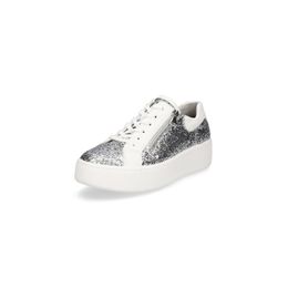 Waldl&auml;ufer WALDL&Auml;UFER Sneaker Nicky in Silber Wei&szlig; Glitzer | Gr.: 39