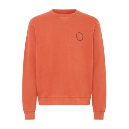 Blend Herren Sweatshirt "BHKHARI WASH CREW SWEAT", orange, Gr. M, unifarben, Sweatware, Obermaterial: 100% Baumwolle, Sweatshirts, Baumwolle, regular