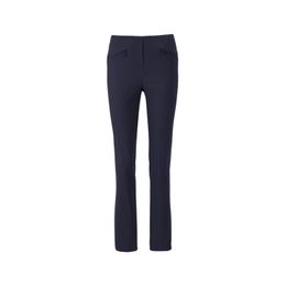 GOLDNER Damen 2-in-1-Hose "Elegante Stretchhose mit Schlupfbund", blau, Gr. 42, Obermaterial: 76% Viskose CV. 21% Polyamid PA. 3% Elasthan EL.,