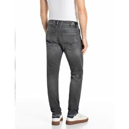 Replay Herren Slim-fit-Jeans "Anbass Superstretch"medium grau c096, Gr. 33, Denim/Jeans, Obermaterial: 99% Baumwolle, 1% Elasthan, Jeans, elastisch