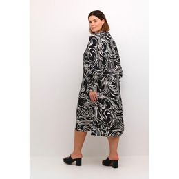 Kaffe curve Kleid KCdry A-shape in Black/White Graphic Paint | Gr.: 46