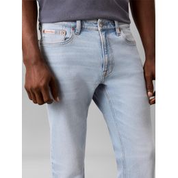 Herren Slim-fit-Jeans, blau, Gr. 33, Calvin Klein Jeans, unifarben, Denim/Jeans, Obermaterial: 98% Baumwolle, 2% Elasthan, Jeans, Slim fit mit Taschen