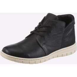 Casual Looks Damen Stiefelette, Gr. 41, schwarz, Glattleder, Schuhe