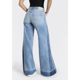 Herrlicher Damen 5-Pocket-Jeans "Edith Denim"sky worn, Gr. 33, mehrfarbig, Denim/Jeans, Obermaterial: 99% Baumwolle, 1% Elasthan, Jeans, im Flared