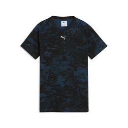 Puma Kinder T-Shirt "Puma Sport Camo T-Shirt Jungen", blau, Gr. 176, Obermaterial: 100% Baumwolle. Rippe: 30% Polyester, 70% Baumwolle, Shirts