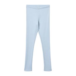Wheat M&auml;dchen Leggings "Wheat Ripp Leggings Maddy", blau, Gr. 128, unifarben, 48% Baumwolle (Bio), 48% Modal, 4% Elasthan, Hosen
