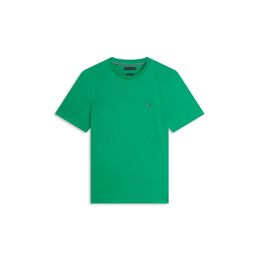 Tommy Hilfiger Herren T-Shirt "ESSENTIAL REGULAR FIT SOLID mit Stickerei", gr&uuml;n, Gr. M, unifarben, Single Jersey, Obermaterial: 100% Baumwolle,