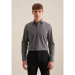 Seidensticker Herren Businesshemd "Schwarze Rose", grau, Gr. 41, unifarben, 100% Baumwolle, Hemden, Slim 1/1 Extra lang Kentkragen Uni
