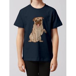 wat? Apparel T-Shirt Mops in Dunkelblau | Gr.: 122/128