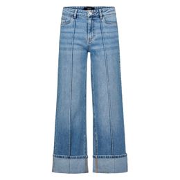 Zero Used Look-Jeans mit Biesen Style Witney in Blue Used Denim | Gr.: 40
