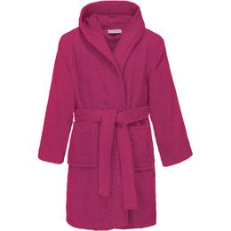 REDBEST Frottier Kinder-Bademantel mit Kapuze Chicago in fuchsia | Gr.: 86/92