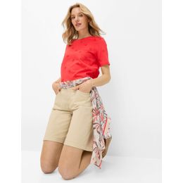 Brax Damen 5-Pocket-Hose "Style MAINE B", beige, Gr. 44, Web, 97% Baumwolle, 3% Elasthan, Hosen