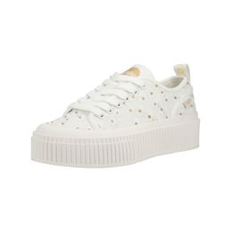 Buffalo Damen Plateausneaker "Buffalo Sneaker Textil", Gr. 41, wei&szlig;, Textil, Schuhe