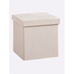 HEINE HOME Hocker, Natur, Gr. H/B/T ca. 38x38x38 cm, B&auml;nke & Hocker, Material: MDF