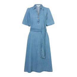 More & More More & More l&auml;ssiges, feminines Jeanskleid, Puff&auml;rmel in middle blue denim | Gr.: 38