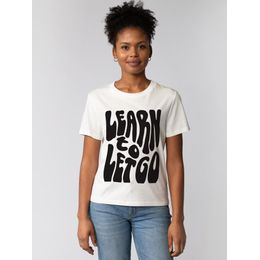 wat? Apparel T-Shirt Learn to let go in Off White | Gr.: 42