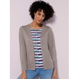 Sieh an! 2-in-1-Shirt in taupe | Gr.: 46