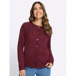 Sieh an! Strickjacke in bordeaux | Gr.: 56