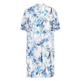 Vera Mont Hemdblusenkleid mit Knopfleiste in Beige/Blau | Gr.: 44