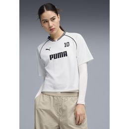 Puma Damen T-Shirt "SPORT RELAXED JERSEY"Puma wei&szlig;, Gr. XL, unifarben, Piqu&eacute;, Obermaterial: 100% Polyester, Shirts, Kurzarm, Rundhalsausschnitt,