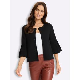 Heine Damen Strickjacke, Schwarz, Gr. 40, Strickjacken, Material: Viskose