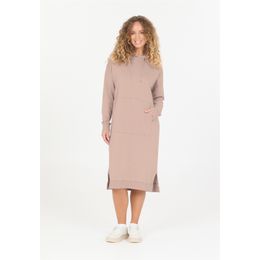 NOU Damen Jerseykleid "Rala", beige, Gr. 40, unifarben, 100% Baumwolle, Kleider, mit Kapuze und K&auml;ngurtasche