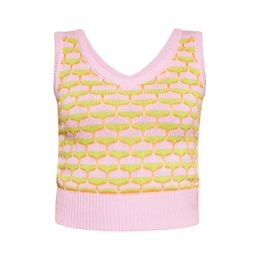 Swirly Damen Pullunder in Pink Limone Orange | Gr.: L
