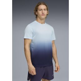 Puma Herren Trainingsshirt "M X HYROX POLY GRAPHIC TEE", blau, Gr. L, Jersey, Obermaterial: 100% Polyester, Shirts, regul&auml;re Passform, Kurzarm, f&uuml;r
