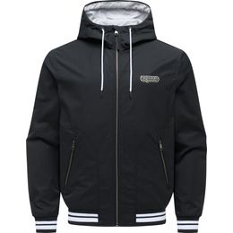 Ragwear Herren Outdoorjacke "Stewan YOUMODO", schwarz-wei&szlig;, Gr. L, Obermaterial: 65% Baumwolle, 35% Nylon. Innenfutter: 100% Baumwolle. &Auml;rmelfutter: