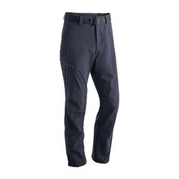 Maier Sports Herren Funktionshose "Nil", blau, Gr. 25, 90% Polyamid, 10% Elasthan, Hosen, Herren Wanderhose, atmungsaktive Outdoor-Hose mit Roll up