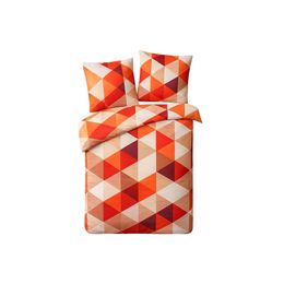 Traumschlaf Bettw&auml;sche Nook in orange | Gr.: 135 x 200 + 80 x 80 cm