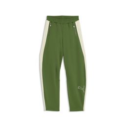 Puma Damen Sporthose "T7 Love Of The Cat Relaxed Barrel Trainingshose Damen", gr&uuml;n, Gr. M, Obermaterial: 100% Polyester. Einsatz: 100% Polyester.