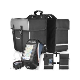 TecTake Fahrradtaschen Set Georg - wasserabweisend | Gr.: 20,5 cm