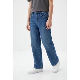 s.Oliver JUNIOR Jungen Regular-fit-Jeans, blau, Gr. 164, unifarben, Denim/Jeans, Obermaterial: 98% Baumwolle, 2% Elasthan, Jeans, im Five-Pocket Style