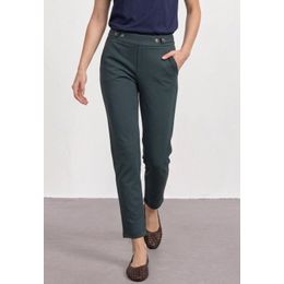 Street One Damen Stoffhose, gr&uuml;n, Gr. 38, unifarben, Web, 52% Baumwolle, 41% Polyester, 7% Elasthan, Hosen, im Loose Fit