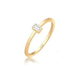 Elli Ring 925 Sterling Silber Verlobungsring in Gold | Gr.: 58