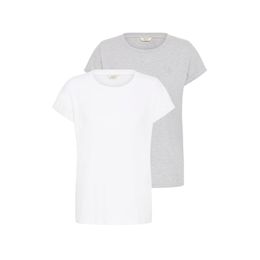 oxmo Rundhalsshirt OXCoda 2er-Pack in Wei&szlig; | Gr.: XL