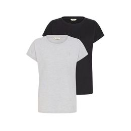 oxmo Rundhalsshirt OXCoda 2er-Pack in Schwarz | Gr.: XS