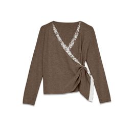 V&eacute;ro Moda Vero Moda Gestricktes Oberteil in Chocolate Chip | Gr.: M