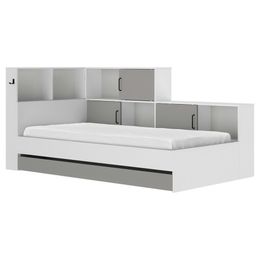Mid.you Stauraumbett, Grau, Wei&szlig;, Holzwerkstoff, 1 Schublade(n) Schubladen, H&ouml;he ca. 14 cm, 90x200 cm, Bettkasten, Schlafzimmer, Betten, Stauraumbetten