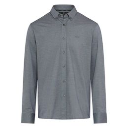 BOSS Herren Businesshemd "JOE", grau, Gr. 40, unifarben, Web, Obermaterial: 55% Baumwolle, 45% Polyester, Hemden, mit Button-Down-Kragen, regular fit