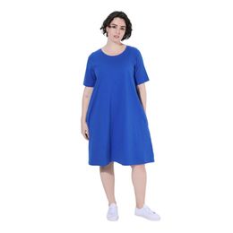 Ulla Popken Jerseykleid in azurblau | Gr.: 50-52