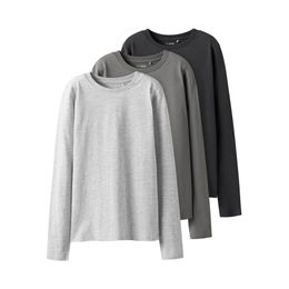 TWO SOON 3er-Pack T-Shirt in Asphalt | Gr.: 158/164