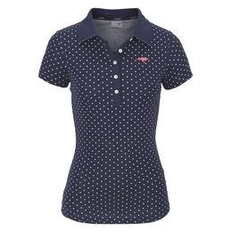 Kangaroos Poloshirt in marine-wei&szlig;-gepunktet | Gr.: 36-38