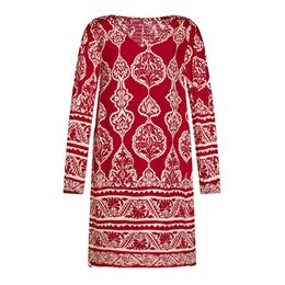 Albee Women Kleid in Dunkelrot Creme | Gr.: M
