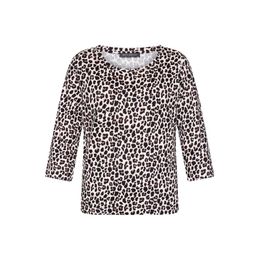 Betty Barclay Basic Shirt mit Placement in Beige/Braun | Gr.: 40