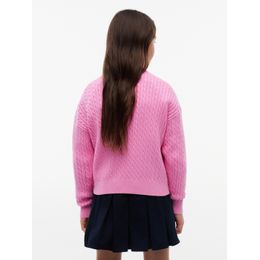 Tommy Hilfiger M&auml;dchen Strickpullover "CABLE SWEATER", pink, Gr. 4, Strick, Obermaterial: 100% Baumwolle, Pullover, Kinder bis 16 Jahre