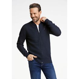 Bison Herren Cardigan "Cardigan Comfort Fit", blau, Gr. S, unifarben, Obermaterial: 100% Baumwolle, Strickjacken