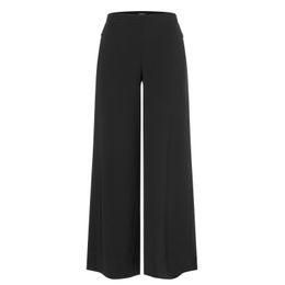 MAC Damen Stretch-Hose "CORALIE", schwarz, Gr. 40, unifarben, Web, Obermaterial: 91% Polyester, 9% Elasthan, Hosen, Seitliche Eingrifftaschen mit