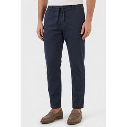 BOSS Orange Herren Chinohose, blau, Gr. 34, unifarben, Web, Obermaterial: 97% Baumwolle, 3% Elasthan, Hosen, Tapered Fit, Stretch-Qualit&auml;t,